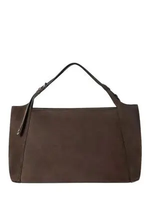 Brunello Cucinelli Shopper Bag In Suede - Brown