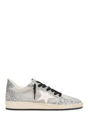 GOLDEN GOOSE Ball Star Leather Sneakers - Silver
