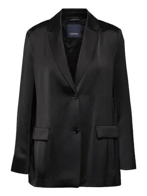 Max Mara Bernini Satin Blazer - Black