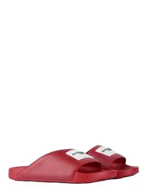 Givenchy Logo-patch Slides - Red