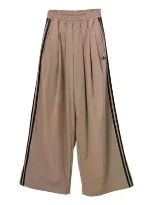 Adidas 3-stripes Wide Leg Track Pants - Neutrals