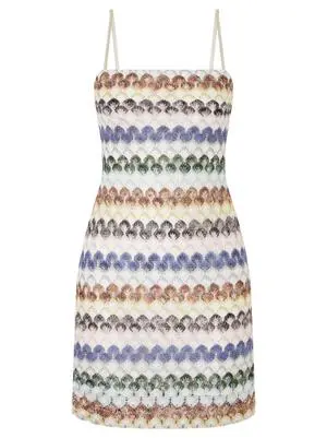 Missoni Metallic Crochet-knit Mini Dress - Multi