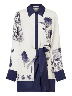 SIR. Phillipa Printed Georgette Shirt - Multi