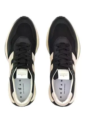 Hogan H601 Paneled Sneakers - Black