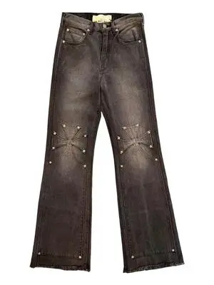 SEKRIT Embellished Studded Jeans - Grey