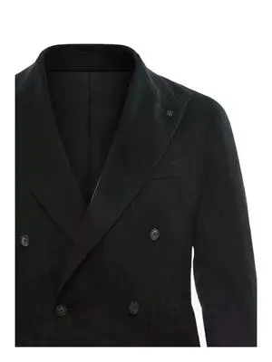 Tagliatore Peak-lapel Double-breasted Blazer - Black