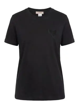 TWINSET Heart Appliqué T-shirt - Black