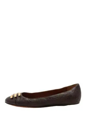 Etro Embossed Cap-toe Ballet Flats - Brown