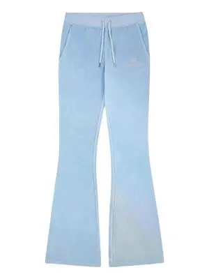 Juicy Couture X S&r Crystal-embellished Flared Trousers - Blue