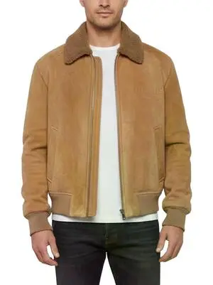 Prada Debossed Logo Bomber Jacket - Brown