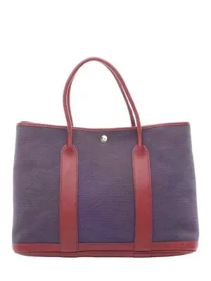 Hermès Toile Criss Cross Garden Party 36 Tote Bag - Blue