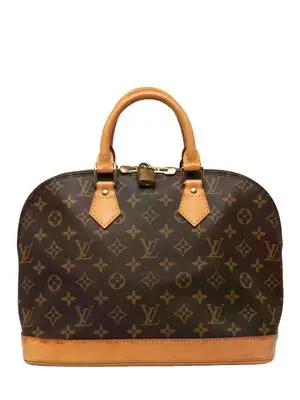 LOUIS VUITTON Monogram Alma Pm Handbag - Brown