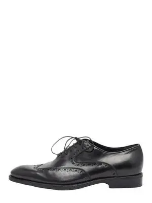 FERRAGAMO Brogue-detail Derby Shoes - Black