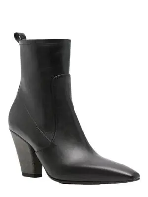 Brunello Cucinelli Monili Embellished Pointed Toe Boots - Black