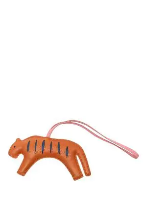 Hermès Rooroo Tiger Bag Charm Keychain - Brown