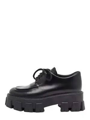 Prada Monolith Derby Shoes - Black