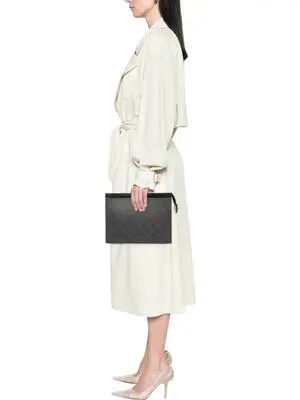 LOUIS VUITTON Monogram Eclipse Reverse Pochette Voyage Mm Clutch Bag - Grey