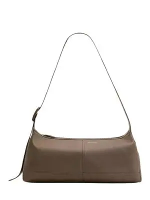 AMI Paris Small Taurillon Leather Crossbody Bag - Brown