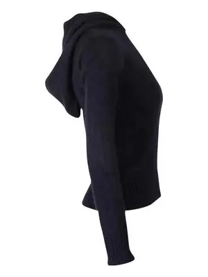 Ralph Lauren Hooded Wool Knitted Sweater - Blue