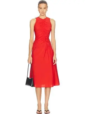 Theory Ruched Tank Dress - Red