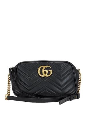 FWRD RENEW Gucci Gg Marmont Shoulder Bag - Black