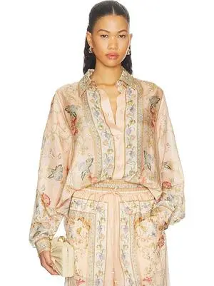 Zimmermann Roselight Relaxed Shirt - Pink