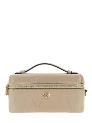 Tory Burch Charlie Quilted Vanity Case - Grey
