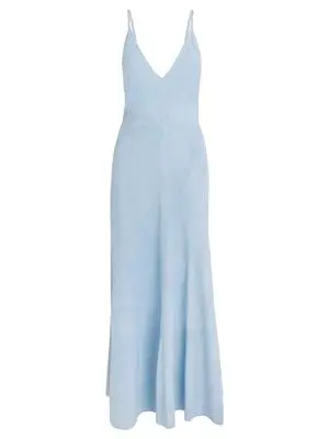 Gabriela Hearst Suede Brigita Midi Dress - Blue