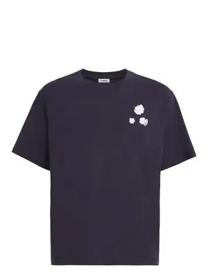 Sandro Cotton Flower Print T-shirt - Blue
