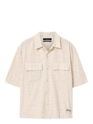 ALLSAINTS Organic Cotton Check Rockland Shirt - Yellow