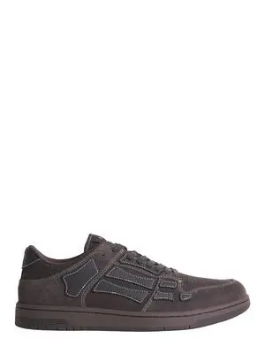 Amiri Suede Skeletal Low Top Sneakers - Brown