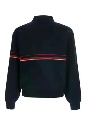 VERSACE Striped Long-sleeve Polo Shirt