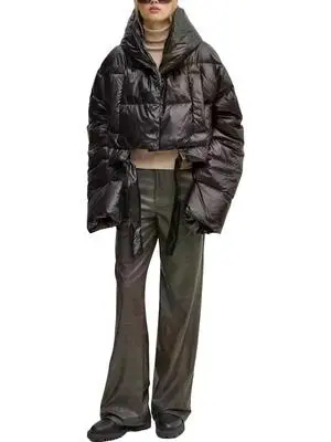MMC STUDIO Quilted Hooded Jacket - Black
