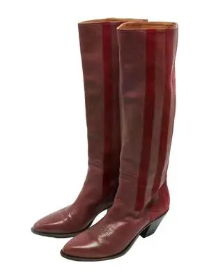 GOLDEN GOOSE Pointed Toe Knee-length Boots - Red
