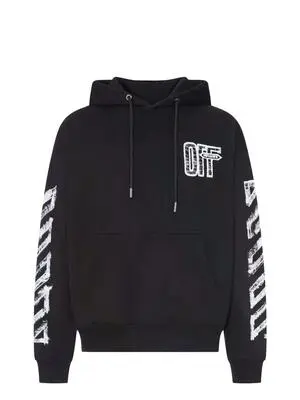 Off-White Graphic Print Hoodie - Black