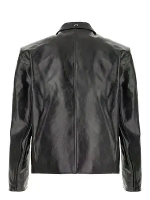 Our Legacy Leather Zip-up Jacket - Black