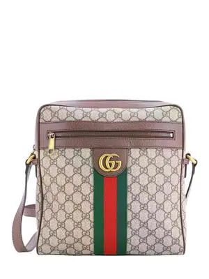 Gucci Ophidia Messenger Bag Gg Coated Canvas - Brown