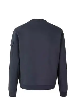 Herno Crew-neck Sweatshirt With Flap Pocket - Blue