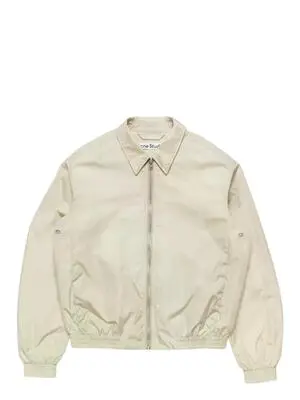 Acne Studios Acne Studios Logo Print Zip-Up Jacket Neutrals