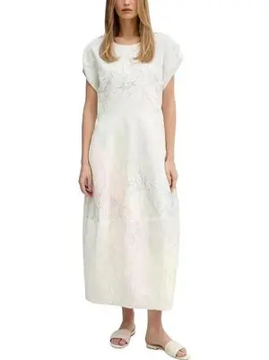 Joseph Ribkoff Crinkled Effect Midi Dress - Neutrals