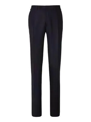 Canali Tailored Pressed Crease Trousers - Blue