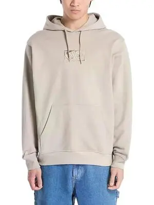 VANS Embroidered Logo Drawstring Hoodie - Neutrals
