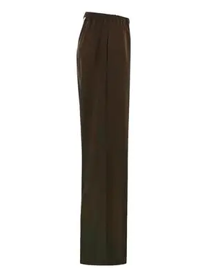 Fabiana Filippi Wide-leg Elasticated-waistband Trousers - Brown