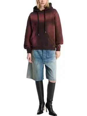 Off-White X Ac Milan Gradient Effect Hoodie - Red