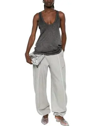 DIESEL® Sleeveless Scoop Neck Tank Top With Faded Effect - Grey