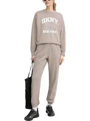 Dkny 1989 Stud-embellished Logo Track Pants - Brown
