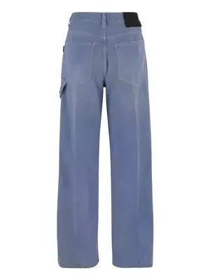 HAIKURE Bonnie Logo-patch Wide-leg Jeans - Blue