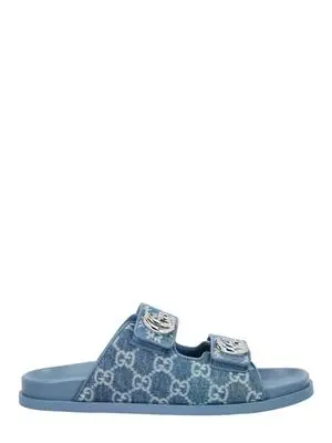 Gucci Double G Strap Sandals - Blue