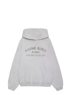 ANINE BING ANINE BING Oversized Cotton Hoodie With Collegiate Lettering