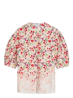 Gabriela Hearst Floral-print Silk Balloon Sleeve Shirt - Multicoloured